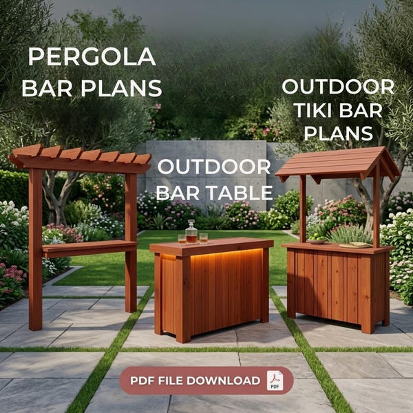 Pool Bar Blueprints - Etsy