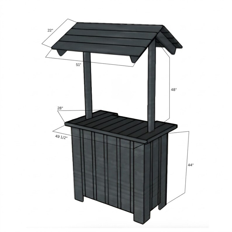 DIY Outdoor Bar Plans Bundle | Pergola, Tiki Bar Blueprints (PDF ...