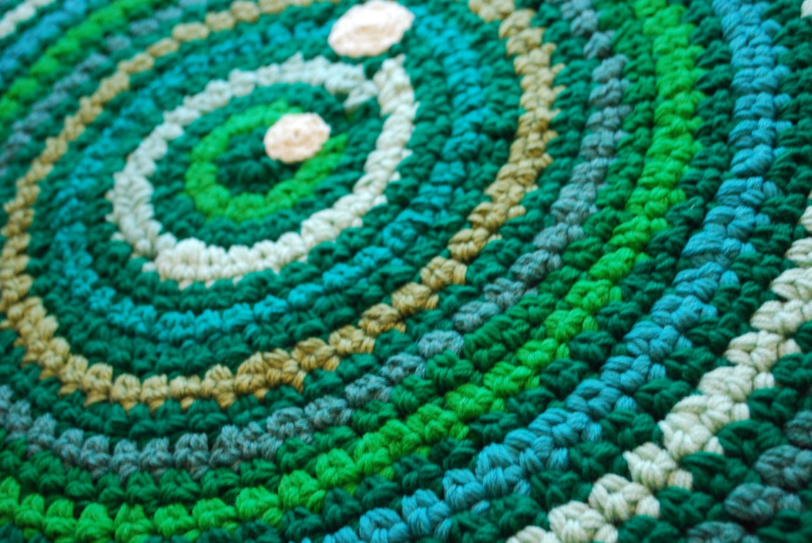 Green Rug Handmade - Etsy