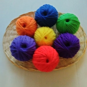 DESTASH YARN -7 Balls RAINBOW Yarn Mix Multicolor Colors 350 Yards - Etsy