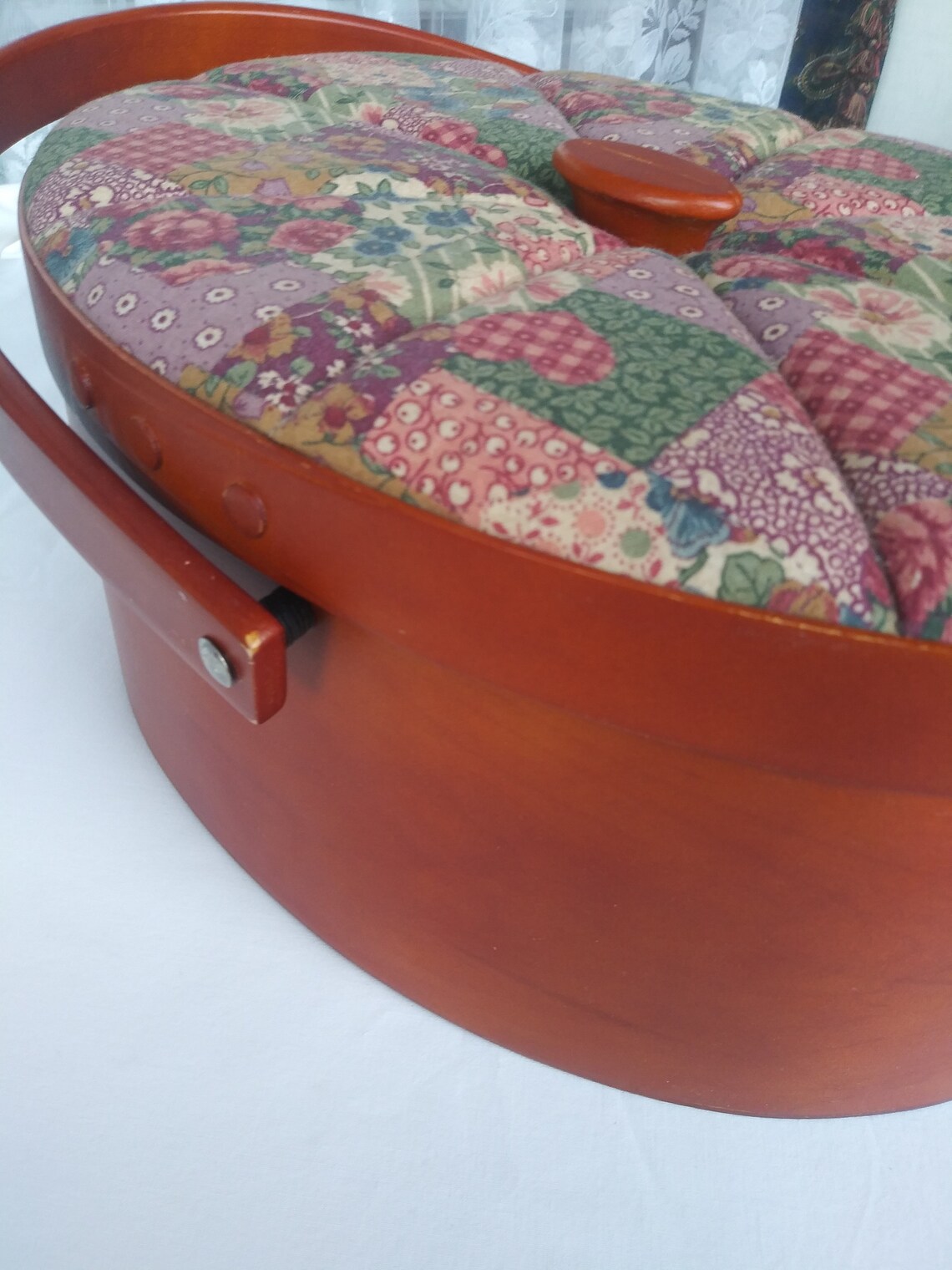 Vintage Wooden Sewing Box Pin Cushion Top - Etsy