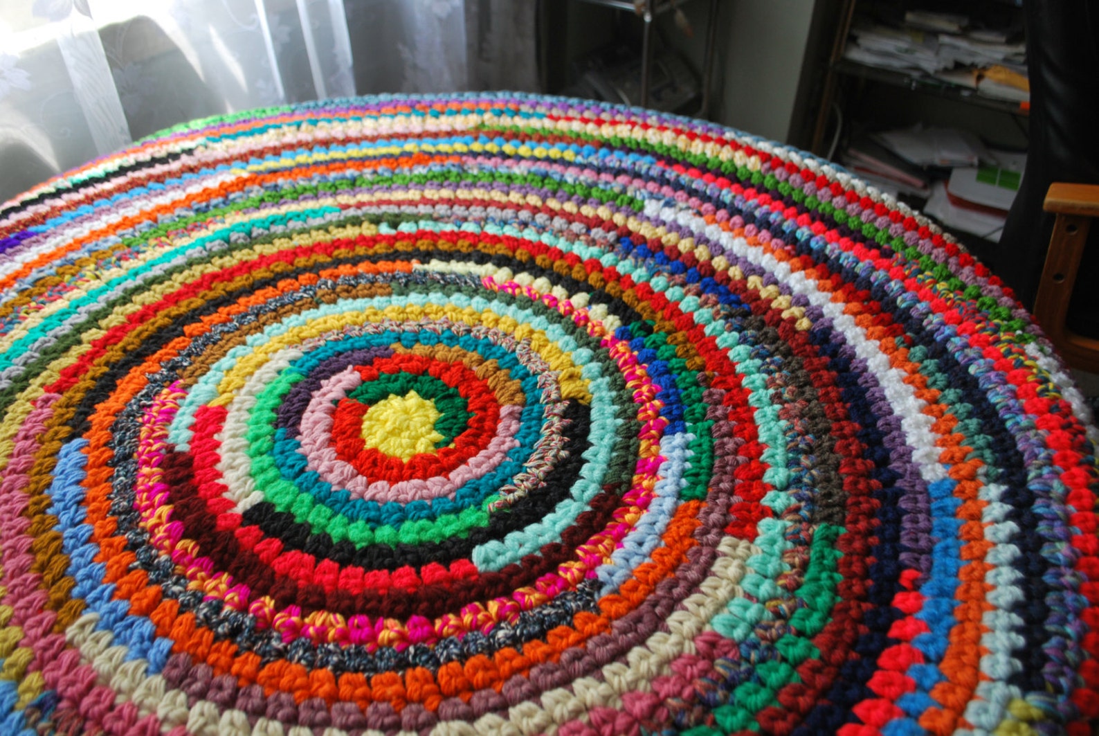 Multicolor 50'' Handmade Circle Rug - Etsy