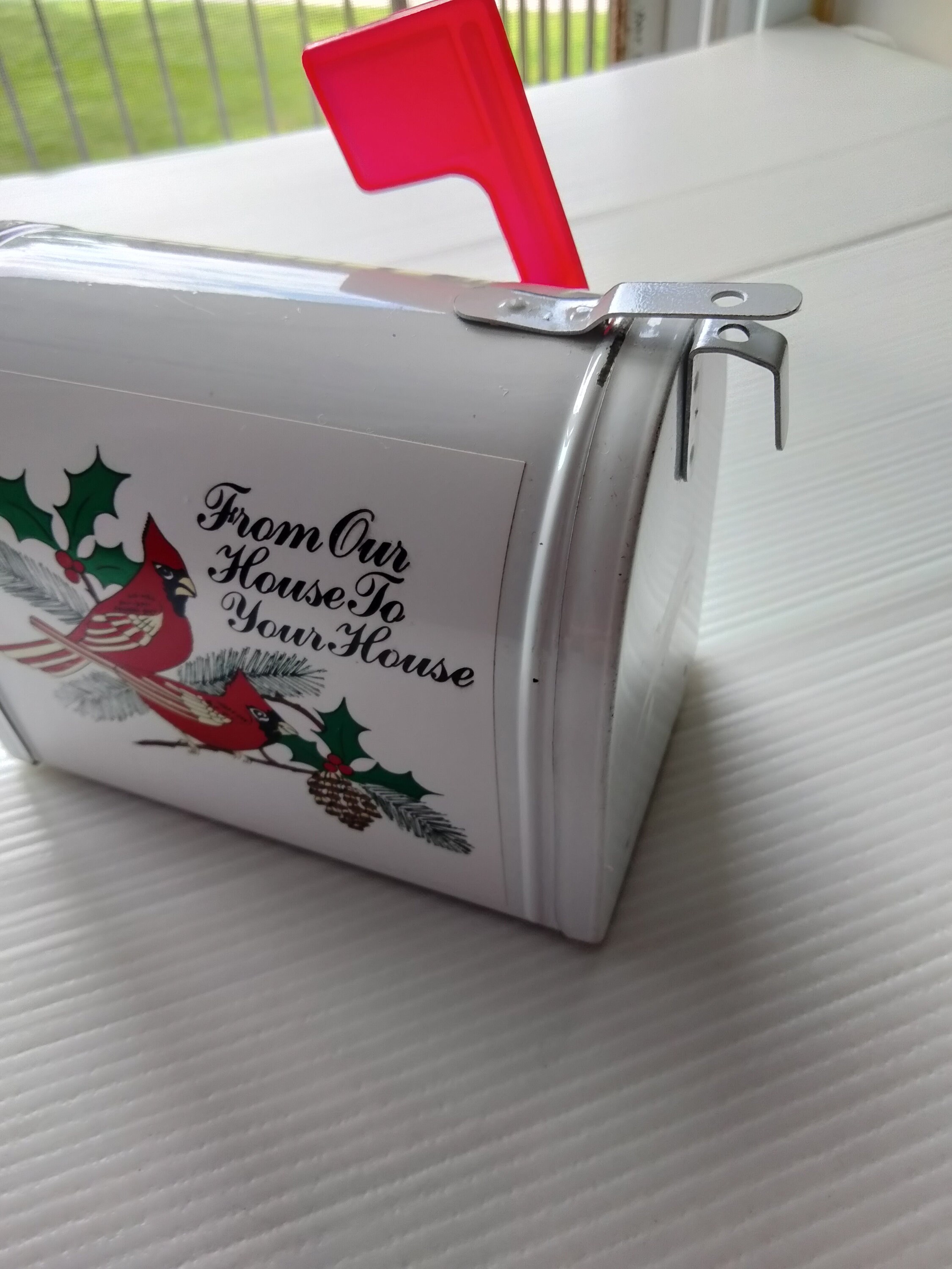 Vintage Giftco Inc. Christmas Tin Mailbox From Our House to Your House ...