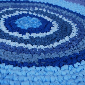 Blue Handmade Circle Rug - Etsy