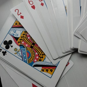 Jumbo Extra Large Card Playing Deck Coated - Etsy