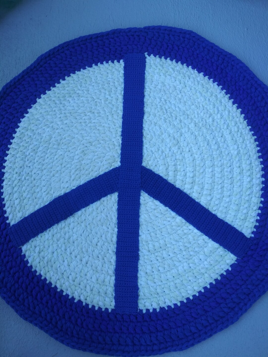Peace Sign Rug Handmade Circle Rug - Etsy