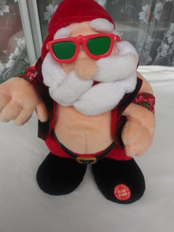 Vintage TL Toys Musical Santa Plush Etsy UK