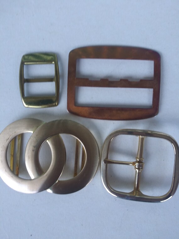 Vintage metal 4" buckle - Gem