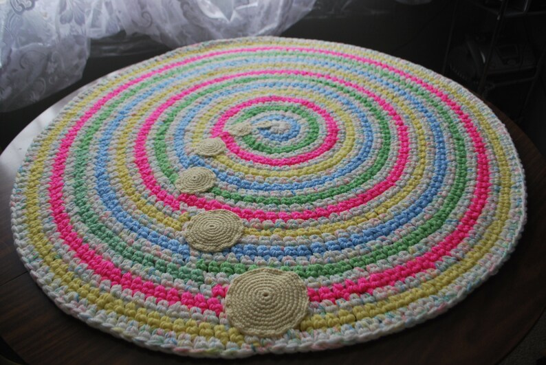 Baby Nursery Rug Jumping Print Handmade Circle Rug | Etsy