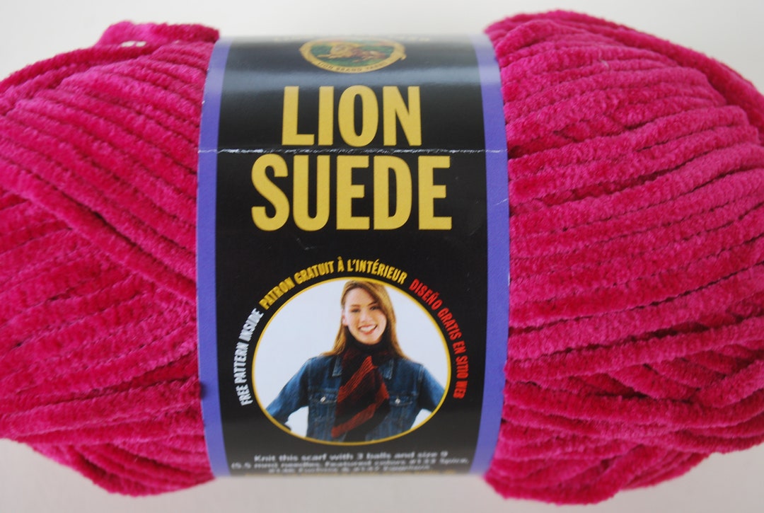 1 Skein Lion Suede Lion Brand Yarn Rose - Etsy
