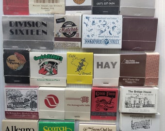 Vintage Matchbooks and Matchbox Set of 25 Match Books Hotels Bars ...