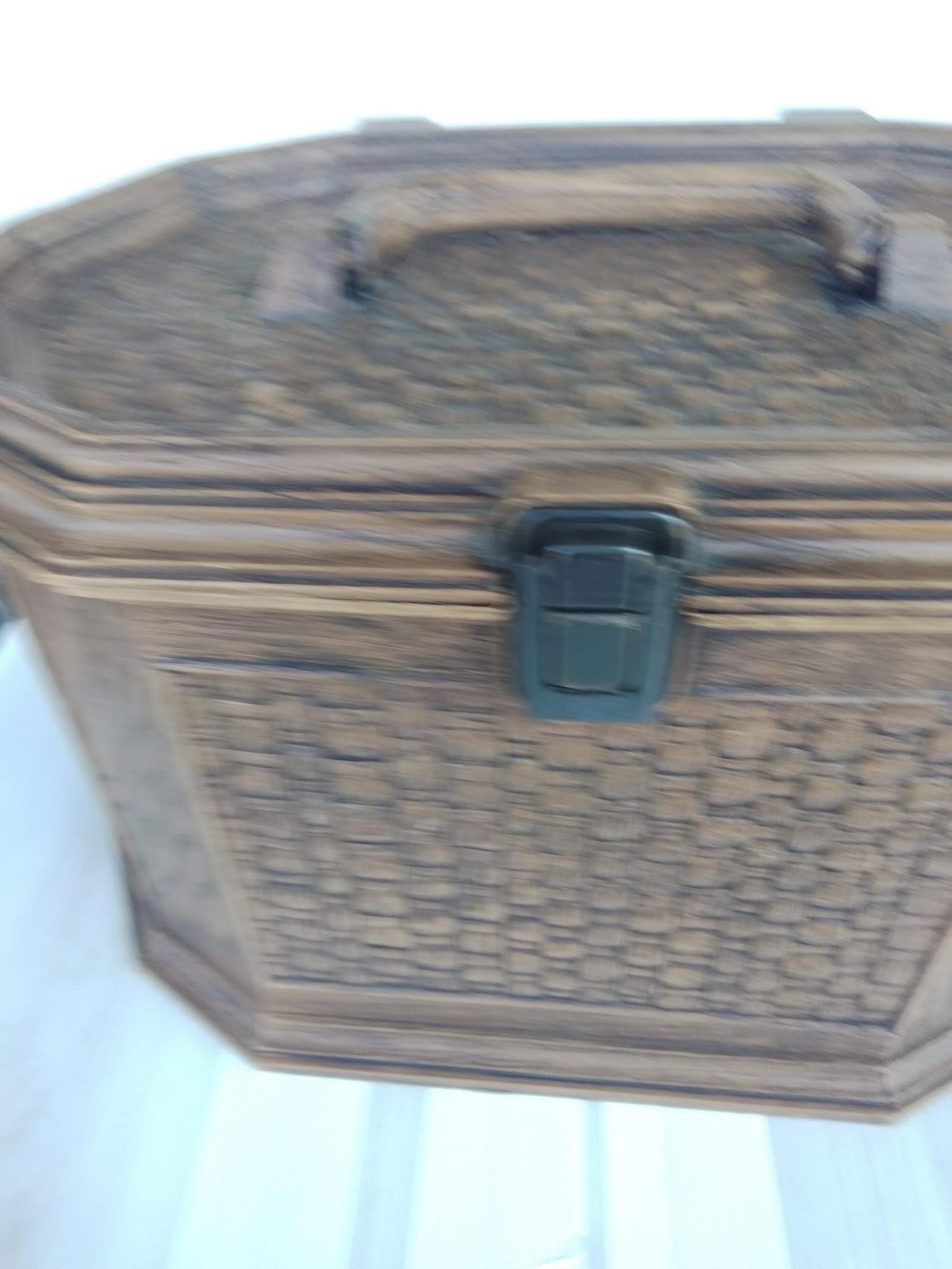Vintage Lerner Plastic Faux Wood Sewing Storage Box With Tray - Etsy