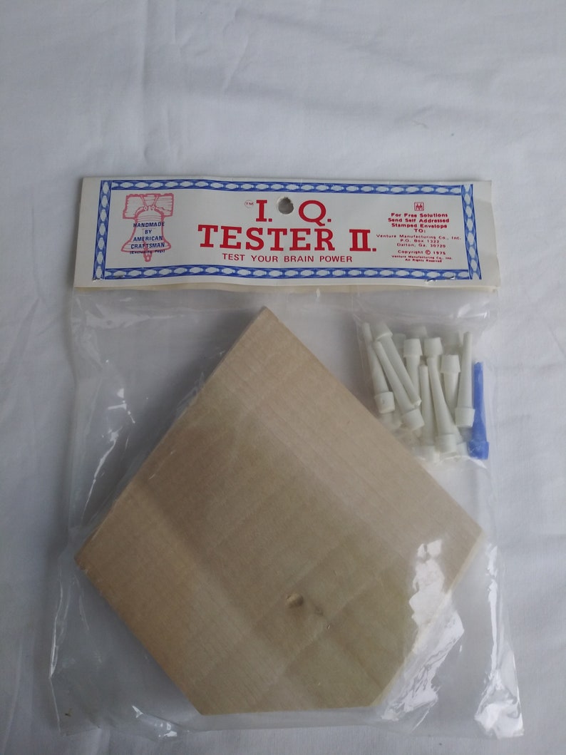 Vintage Game I.Q.Tester II. Test Your Brain Power Wood | Etsy