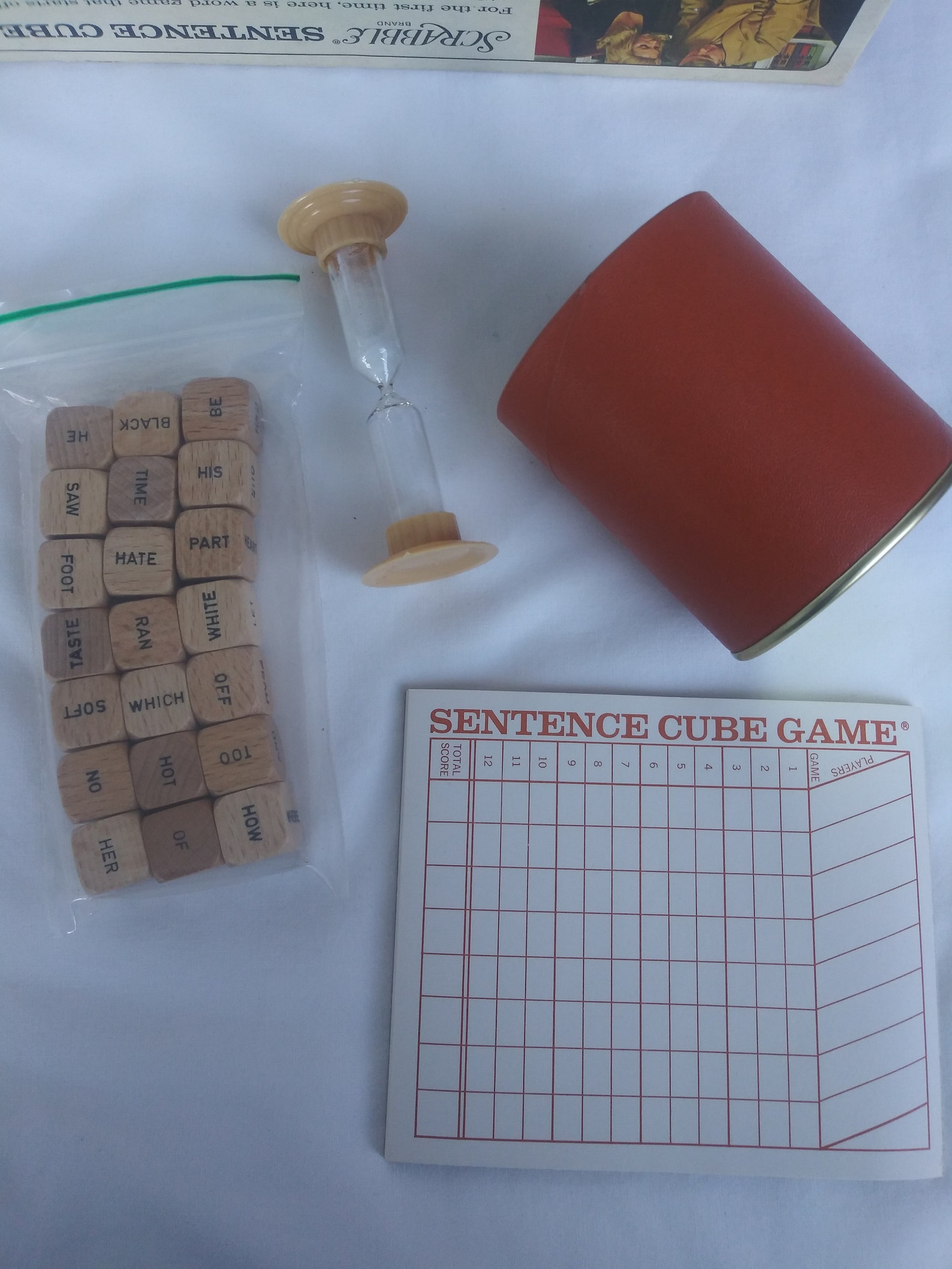 Vintage Scrabble Sentence Cubes Game Complete 1971 - Etsy
