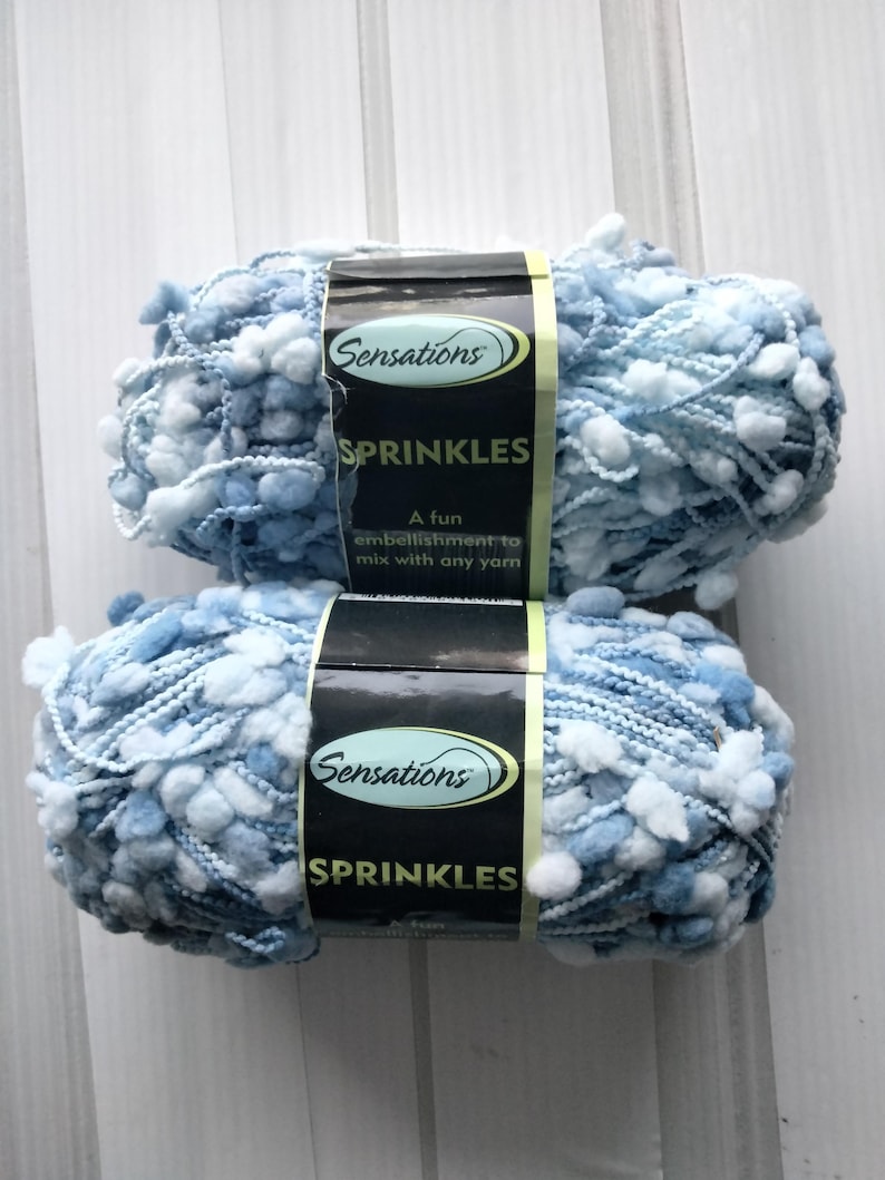 2.8 Oz. Sensation Sprinkles Blue Yarn /DESTASH Yarn - Etsy