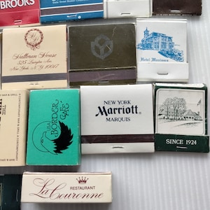 Vintage Matchbooks and Matchbox Set of 25 Match Books Hotels Bars ...