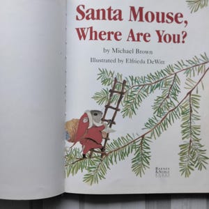 Vintage Book 1997 Santa Mouse, Where Are You? Christmas Book - Etsy