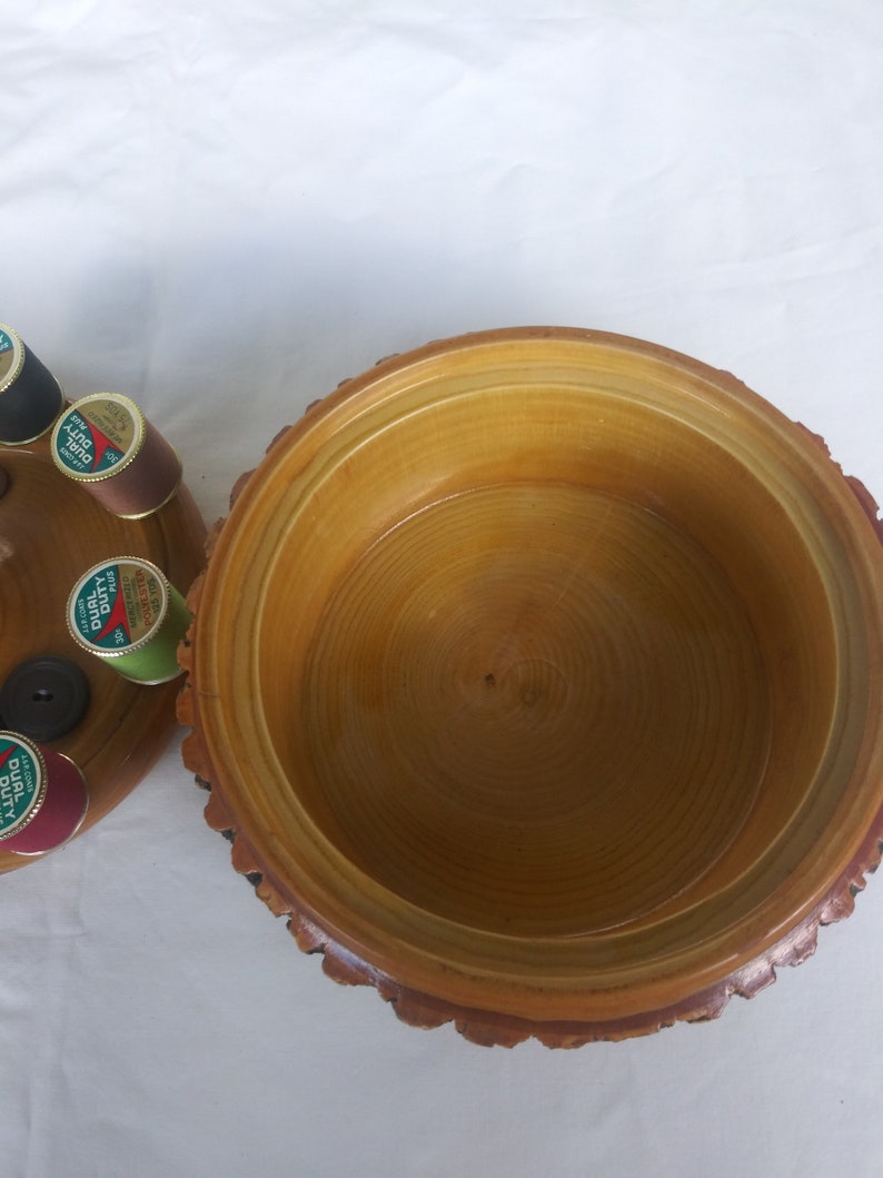 Vintage Wood Sewing Box: Primitive Thread Caddy With Pincushion - Etsy