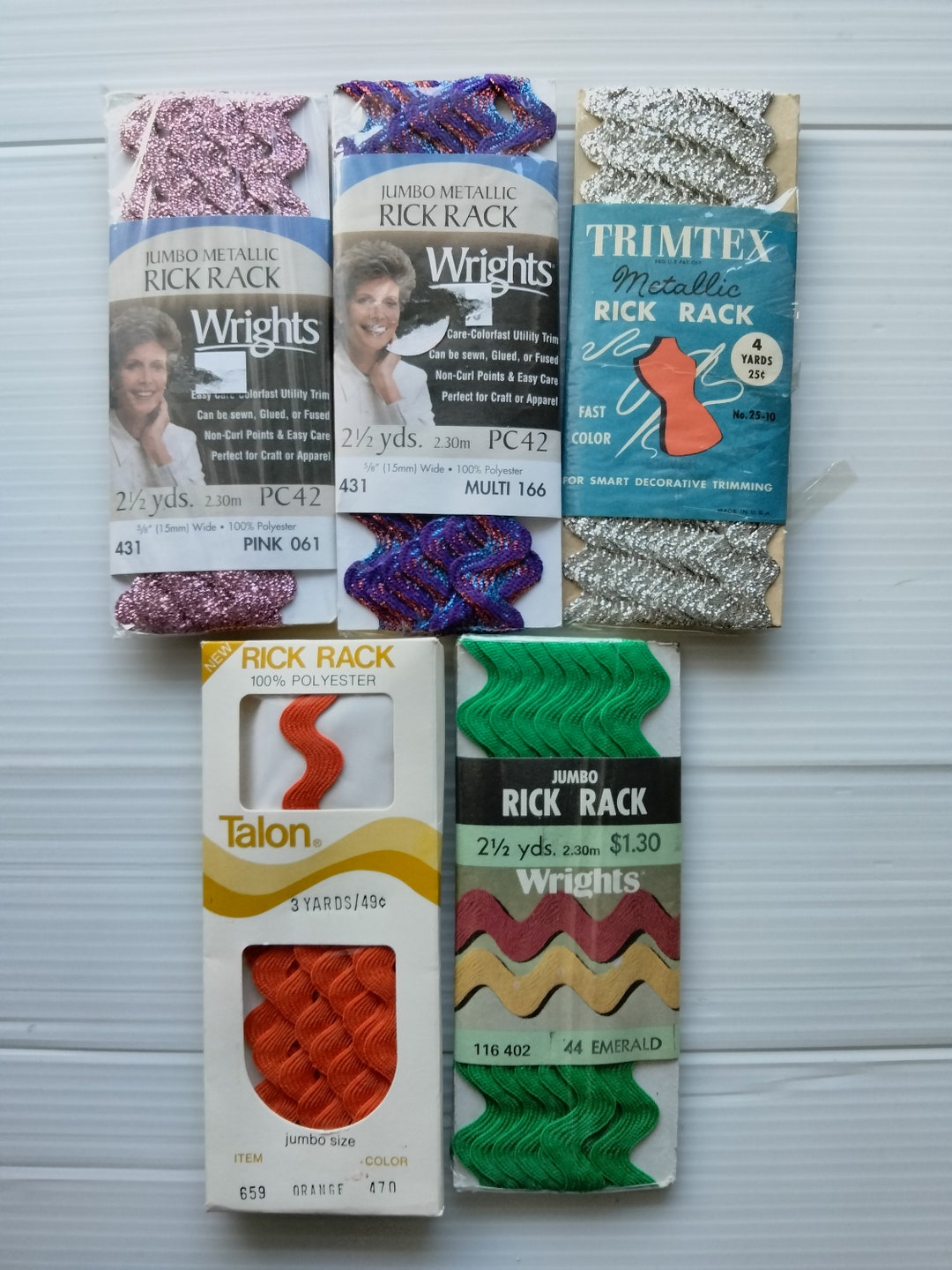 5 Packages Wrights Jumbo Rick Rack - Etsy