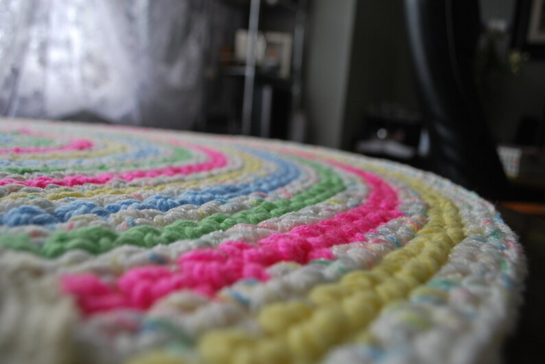 Baby Nursery Rug Jumping Print Handmade Circle Rug | Etsy