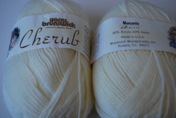 2 Skeins Yarns Brunswick Cherub Palf Yellow | Etsy