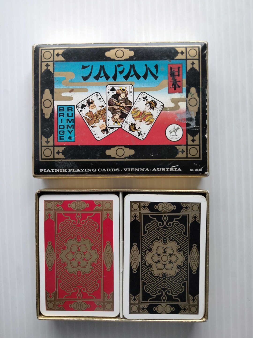 Vintage Piatnik “japan” Playing Cards, Two Deck Set, Hermann Bauch ...