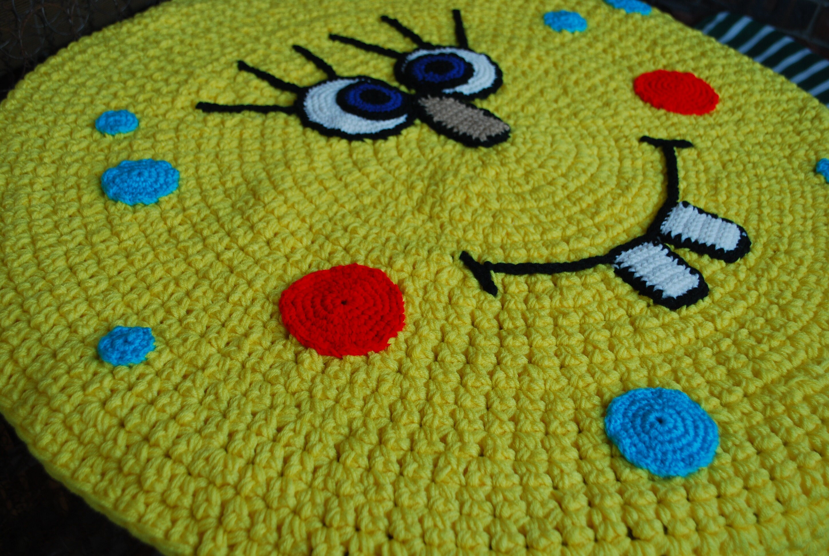 Spongebob Handmade Circle Rug - Etsy