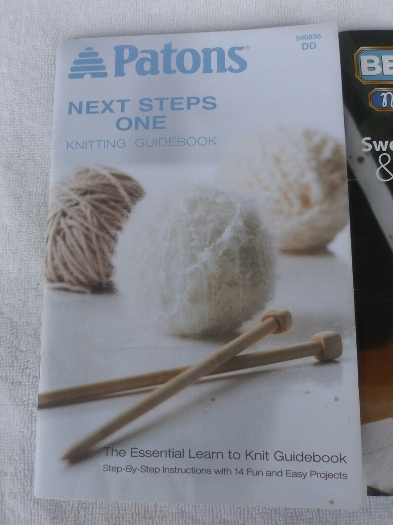 Set of 2 Knitting Pattern Book Patons and Bernat - Etsy