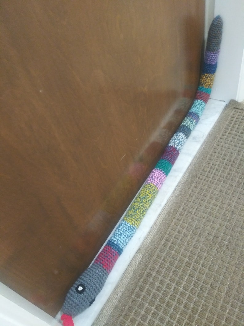 Door Draft Stopper/door Snake/crochet Snake Toy Door Draft - Etsy