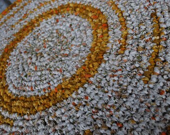 Blue Handmade Circle Rug | Etsy