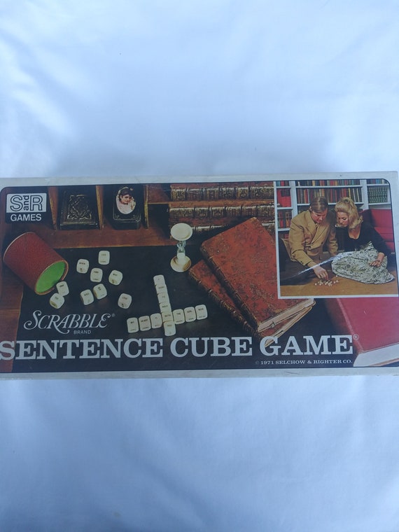 Vintage Scrabble Sentence Cubes Game Complete 1971 | Etsy