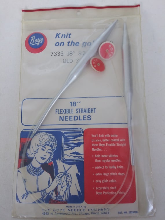 Vintage Boye Flexible Straight Needles 18/ 'knit on - Etsy