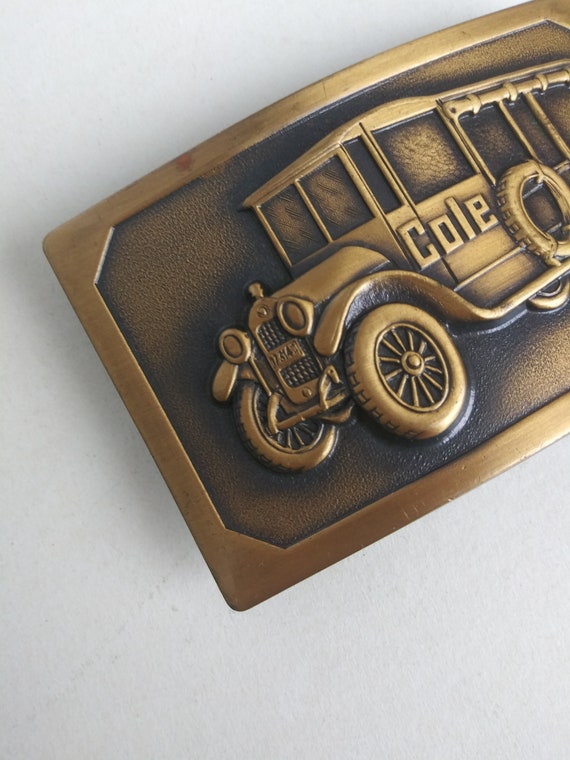 Vintage Belt Buckle Car, Metal,bronze - Gem