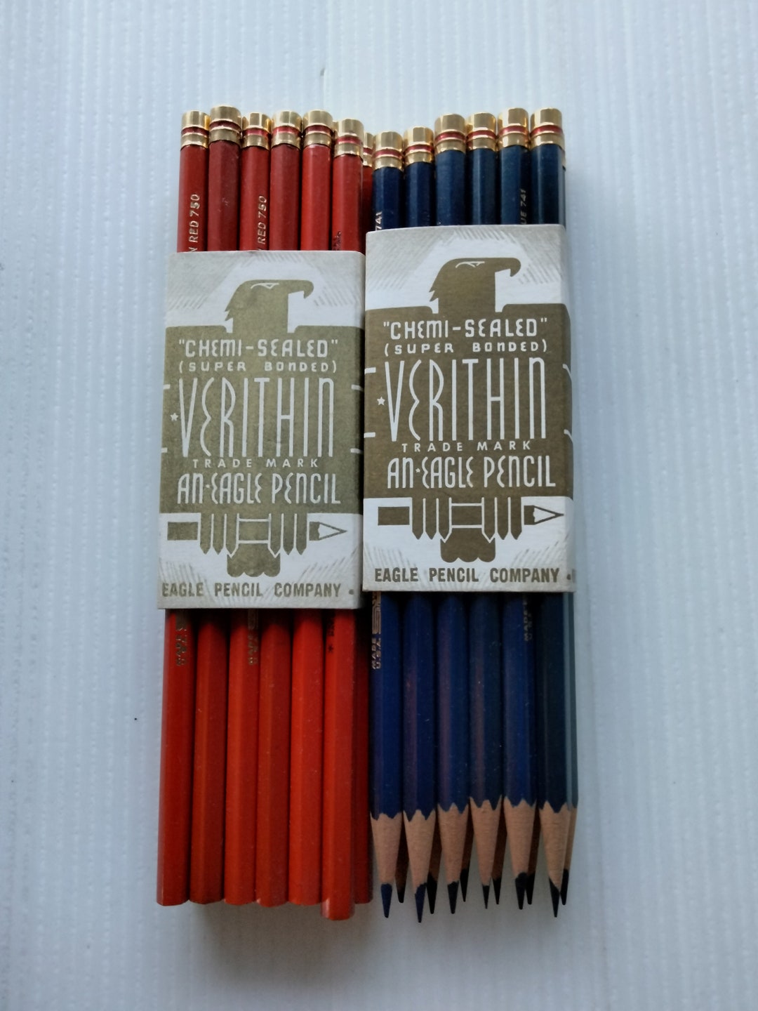 24 Vintage Verithin Eagle Pencils Chemi-sealed Indigo Blue and ...