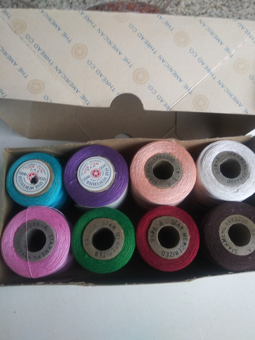 8 Spools Vintage Star Mercerized American Thread - Etsy