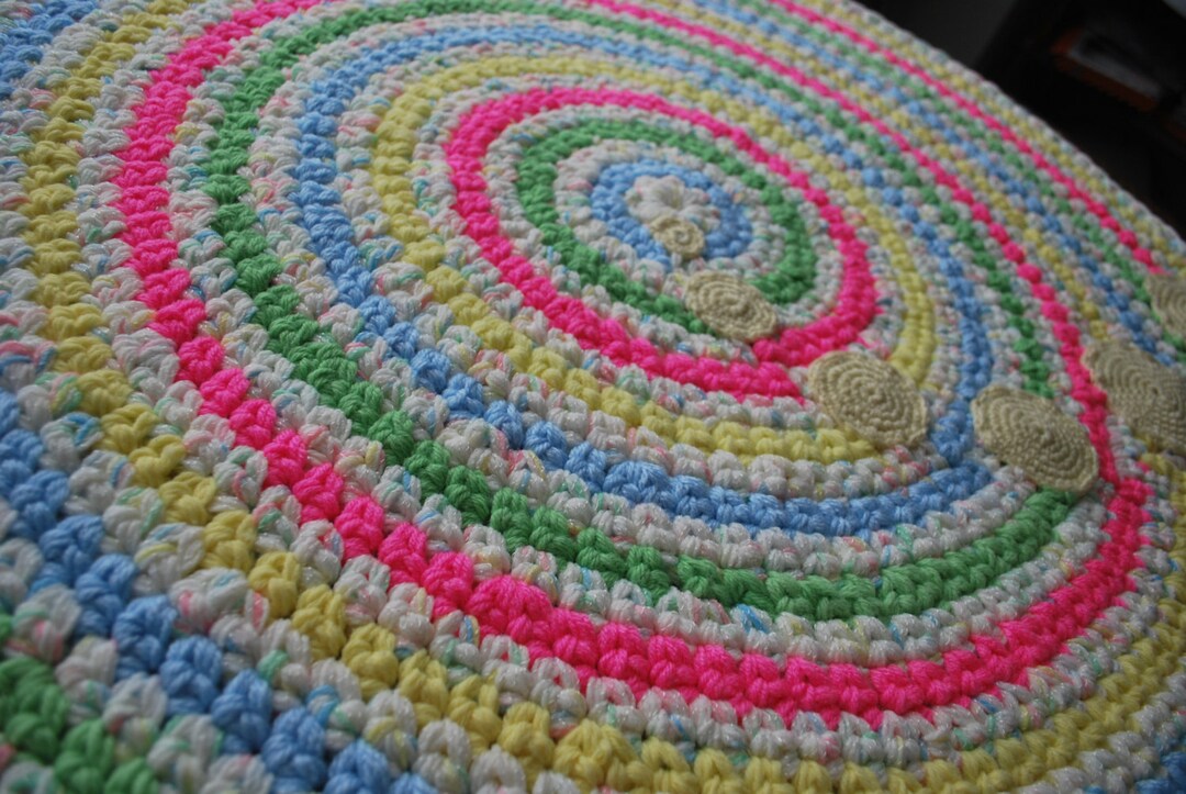 Baby Nursery Rug Jumping Print Handmade Circle Rug - Etsy