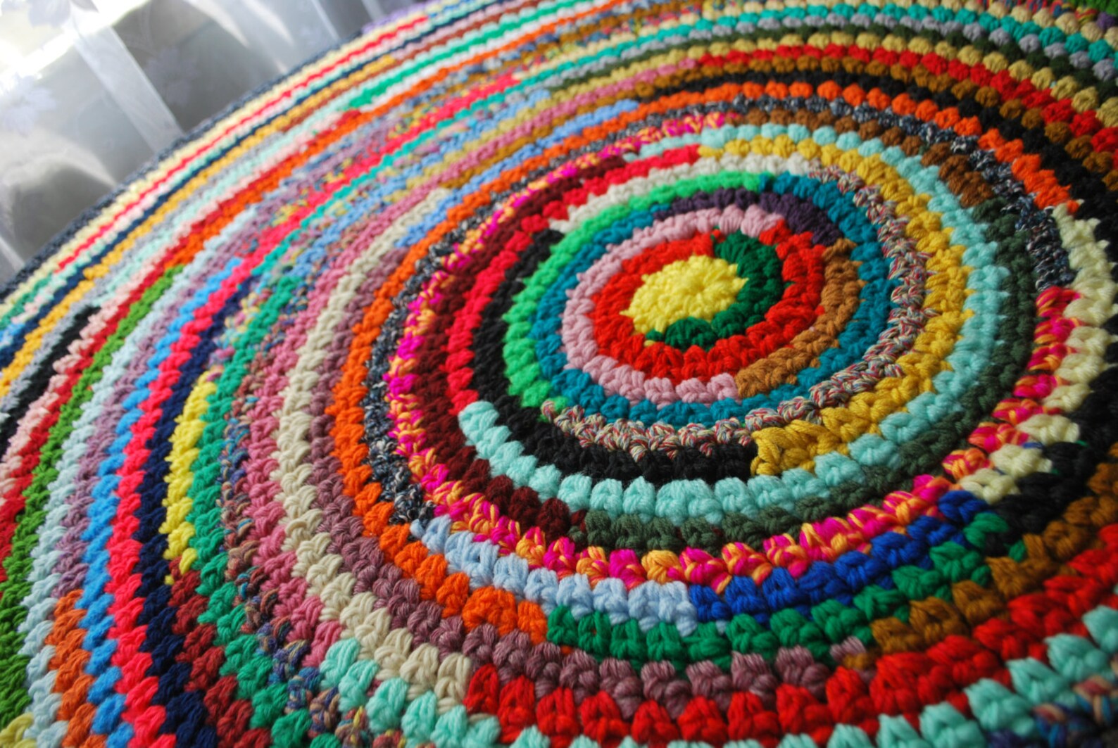Multicolor 50'' Handmade Circle Rug - Etsy