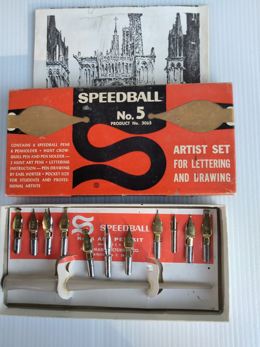 The Vintage Speedball No. 5 Set Pen Artist Original Box With - Etsy