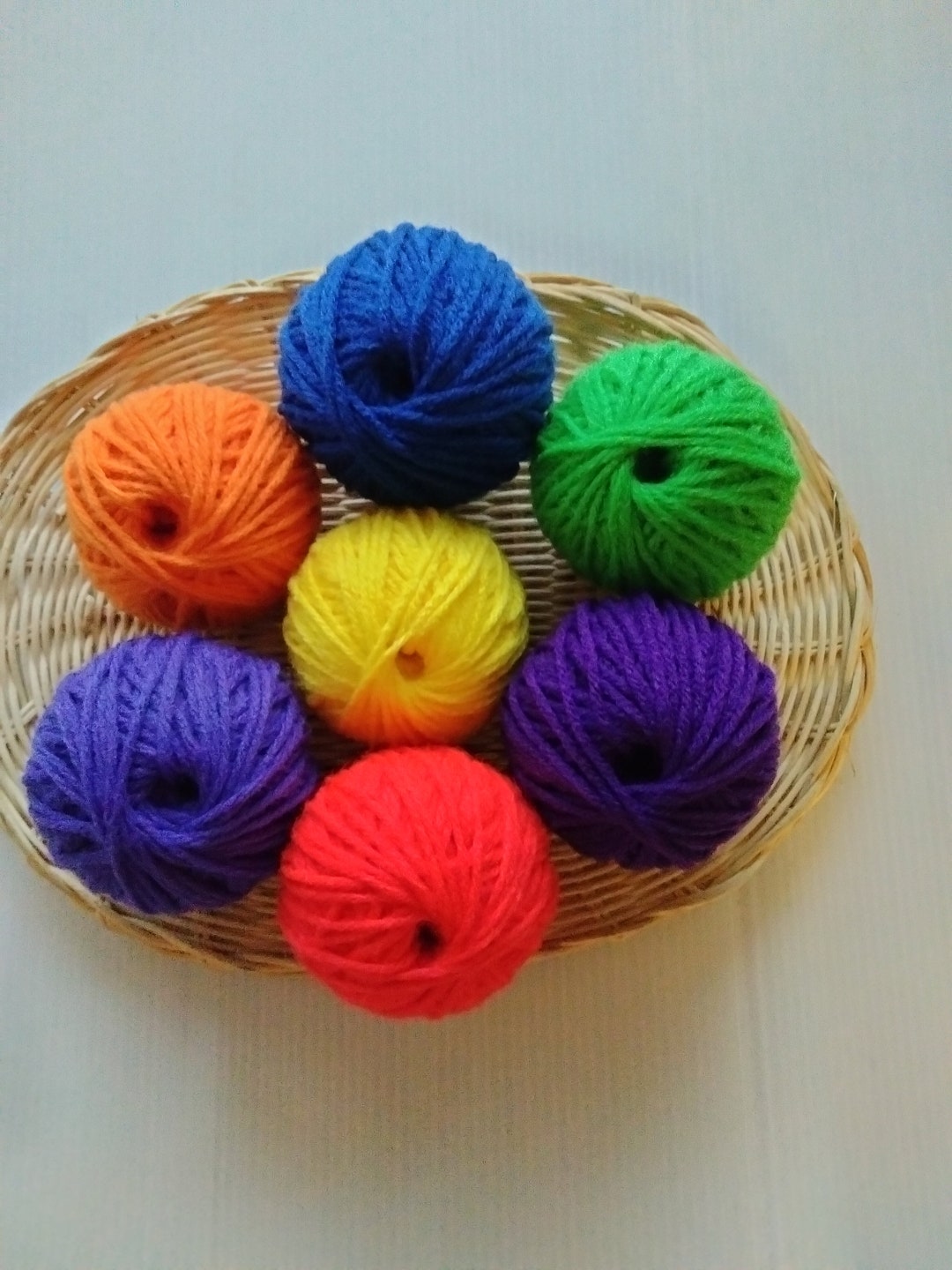 DESTASH YARN -7 Balls RAINBOW Yarn Mix Multicolor Colors 350 Yards - Etsy