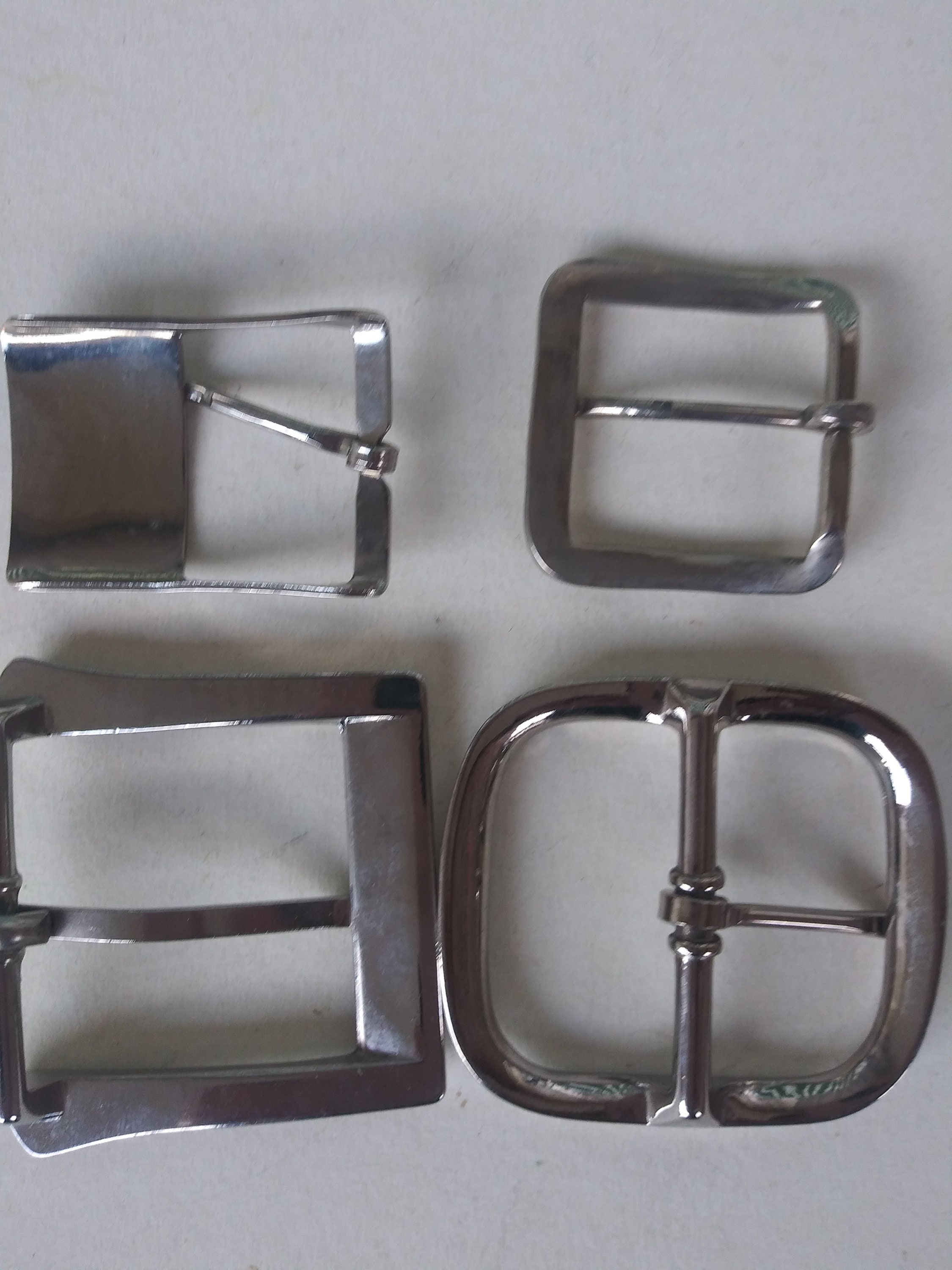 4 Hebilla de cinturón de metal de plata vintage | Etsy