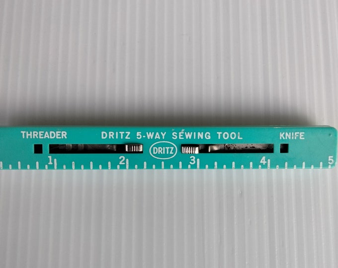 Vintage Dritz 5 Way RETRACTABLE Sewing Tool Needle Threader Thread Pick ...