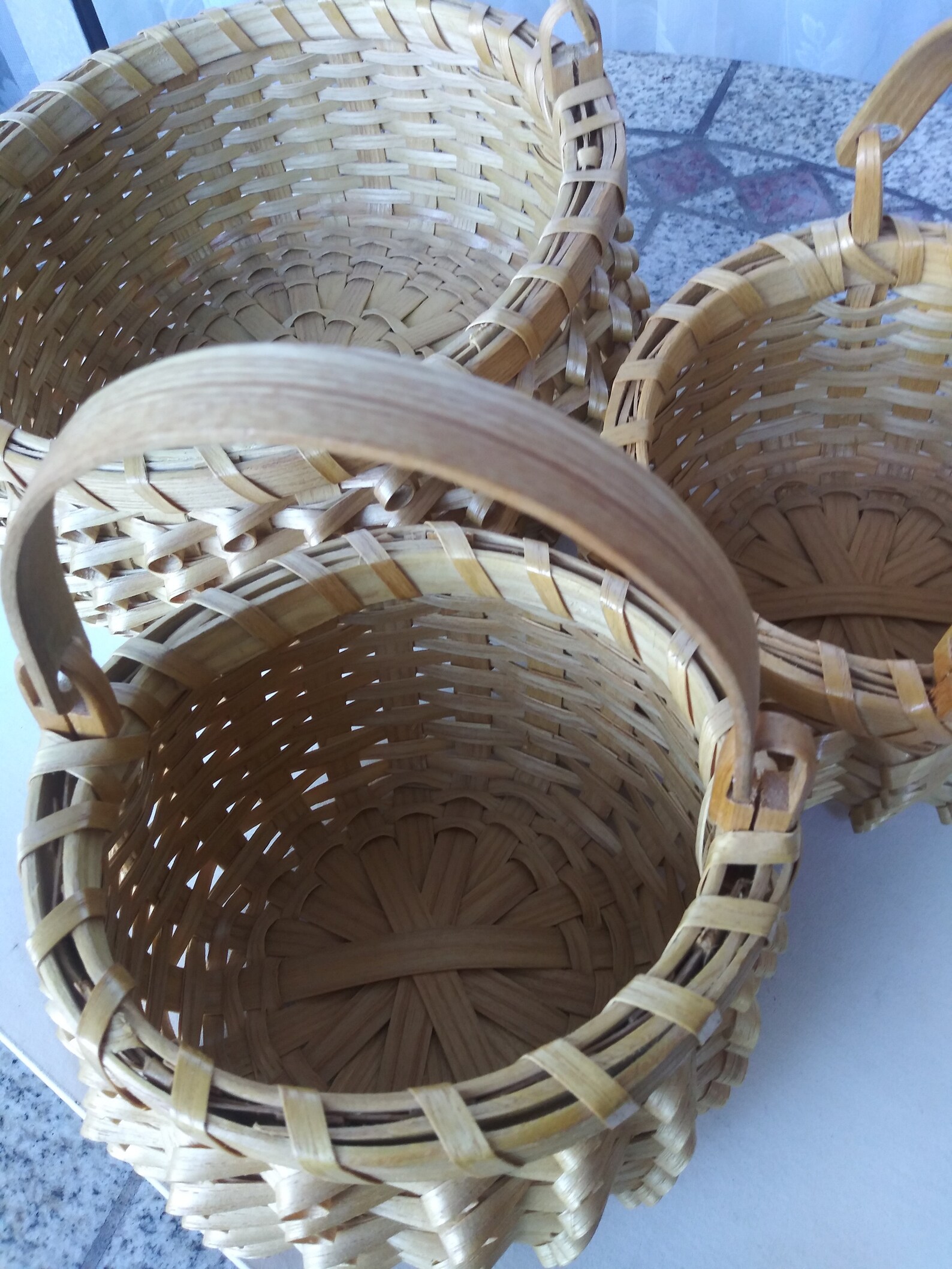 3 Vintage Basketville Popcorn Weave Bun Basket | Etsy