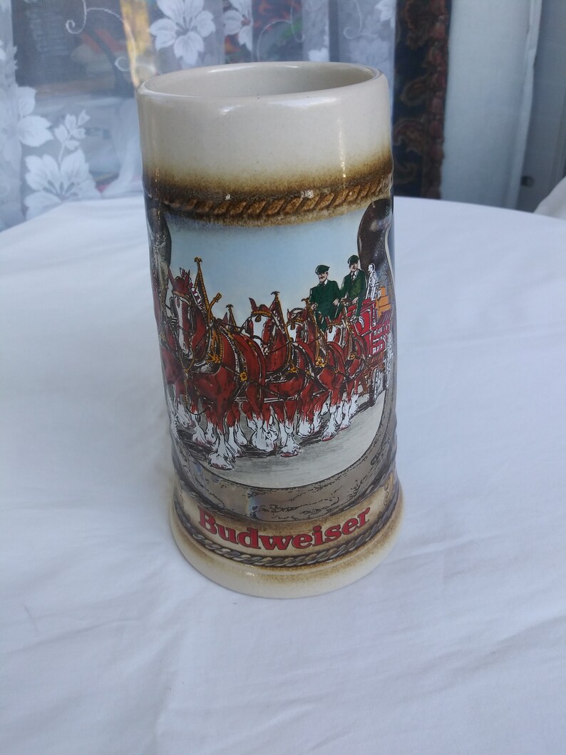 Vintage Budweiser Beer Stein Ceramic Beer Mug Made in West | Etsy