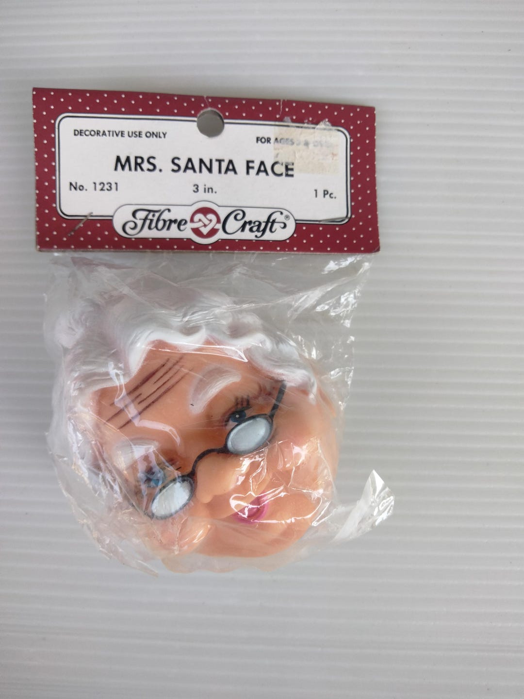 Vintage FIBRE-CRAFT Mrs.santa Face 3 Inches - Etsy