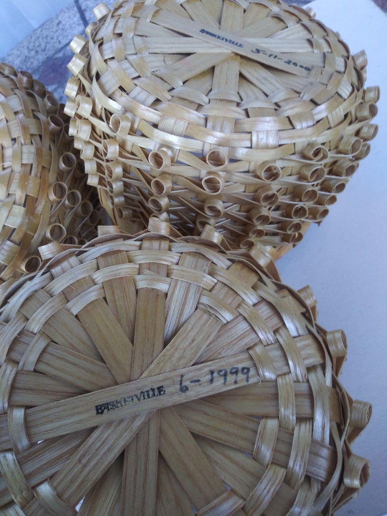3 Vintage Basketville Popcorn Weave Bun Basket | Etsy