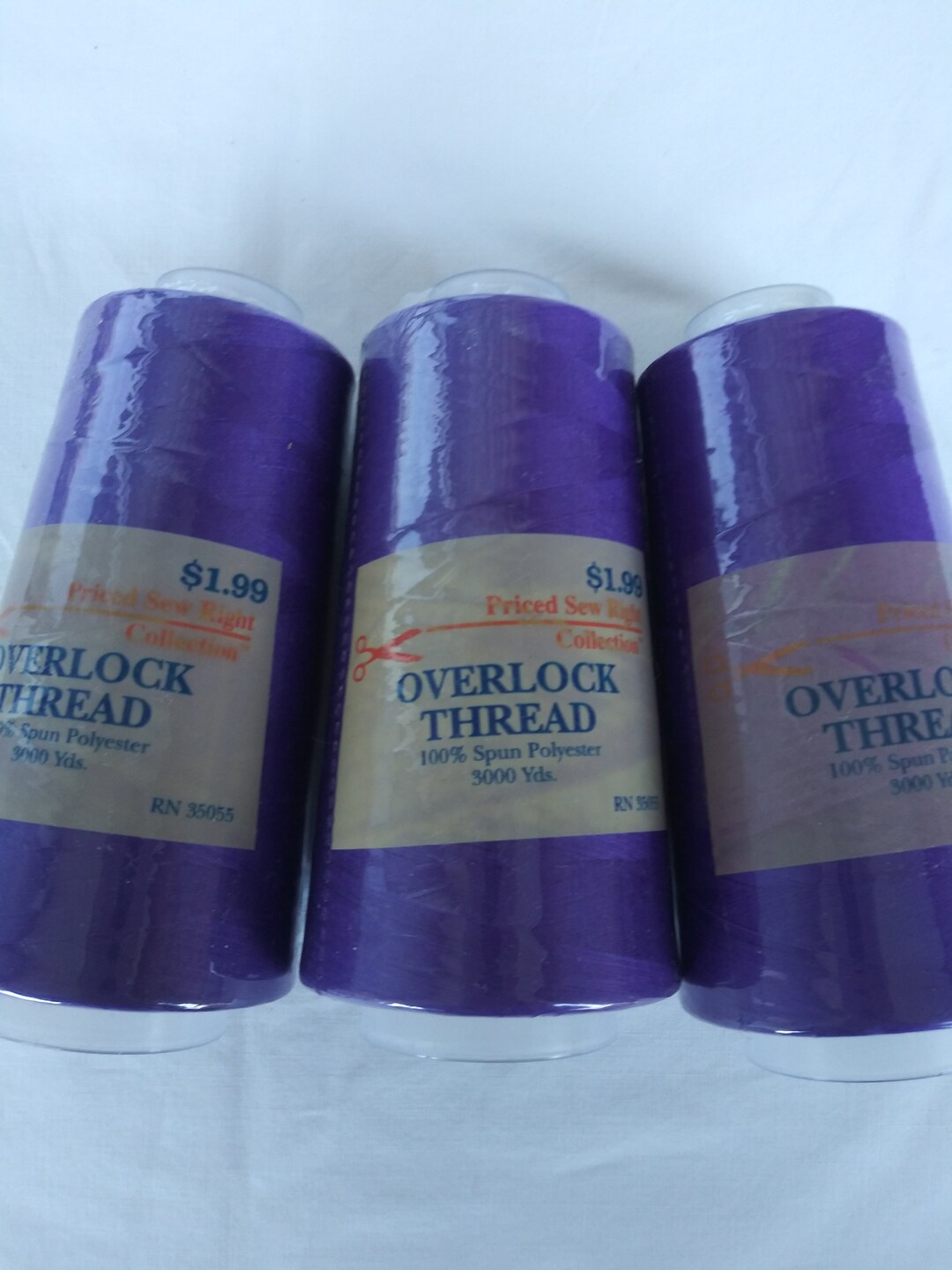 3 Cones Overlock Thread / Polyester Thread/blackberry - Etsy