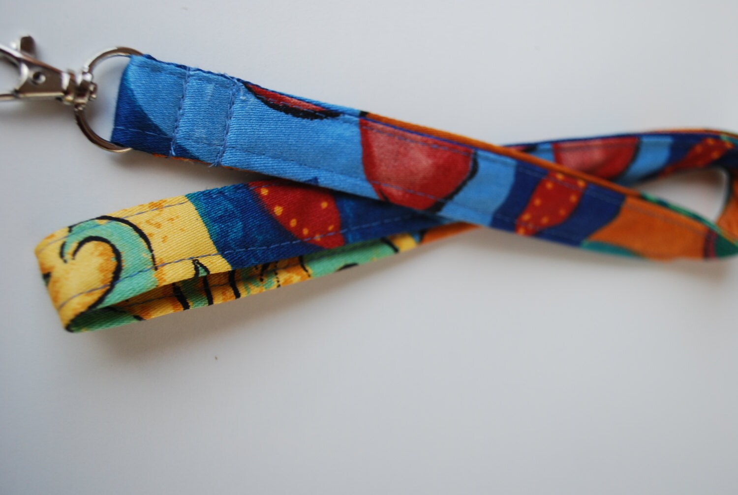 Keychain Lanyard.abstract Colorful Patterned Lanyard. ID Badge - Etsy