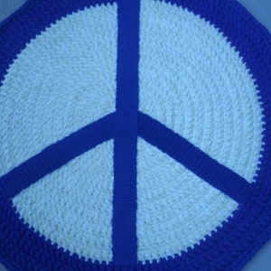 Peace Sign Rug Handmade Circle Rug - Etsy