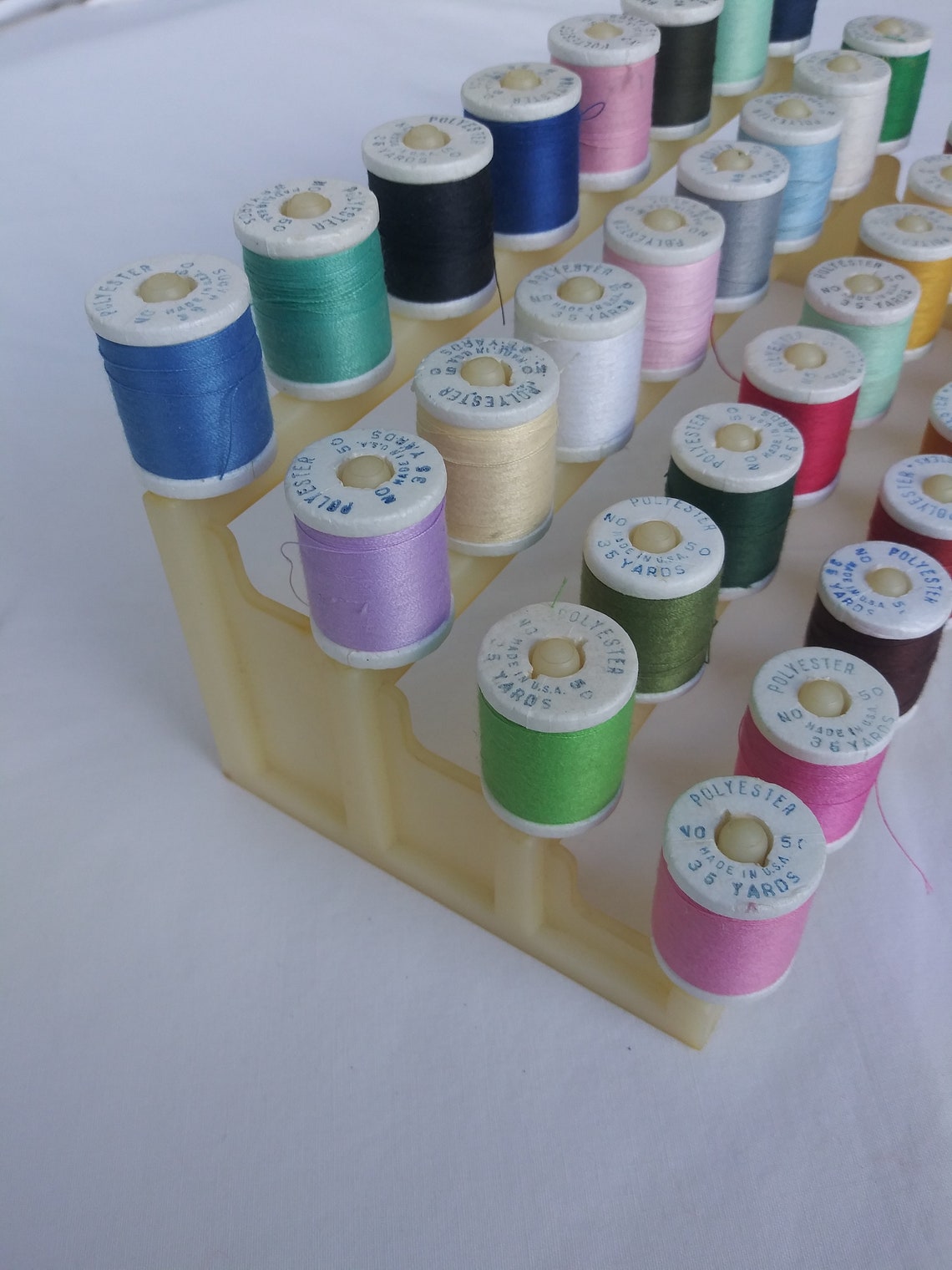 Thread Organizer Holder Rack Vintage Polyester 32 Spools - Etsy