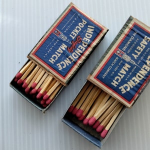 Vintage Set of 2 Matchbox Independence Pocket Match and Safety Match ...